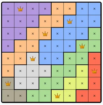 LinkedIn Queens #628 Answer Grid - January 18, 2026 Solution - LKDN Games